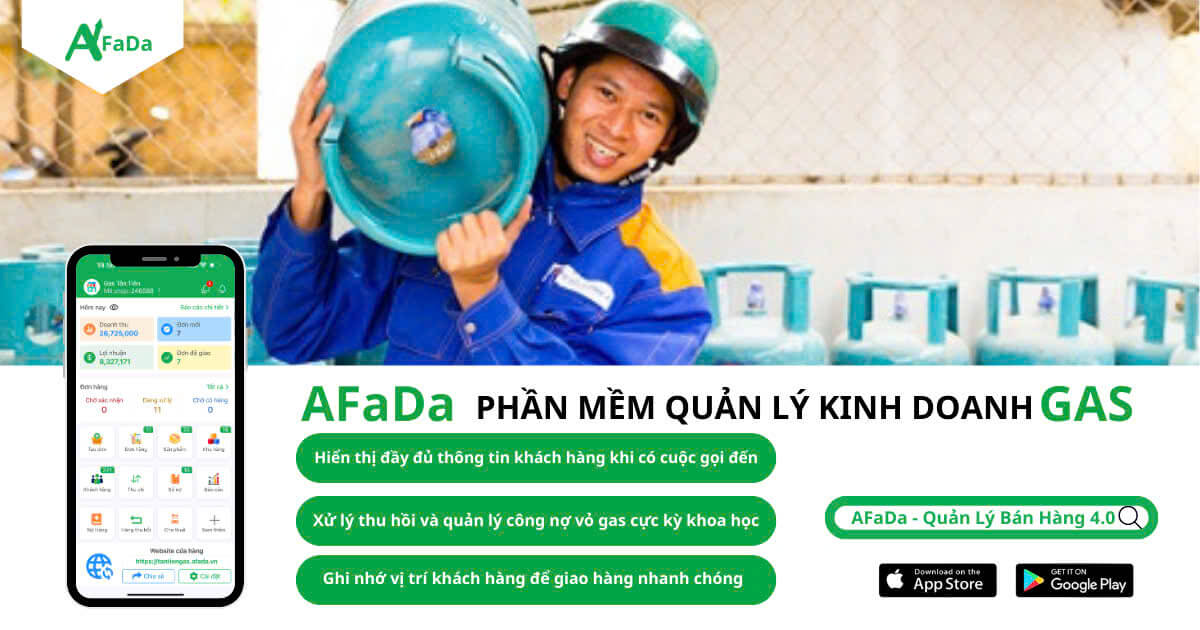 AFaDa - Phần Mềm Kinh Doanh Gas 4.0
